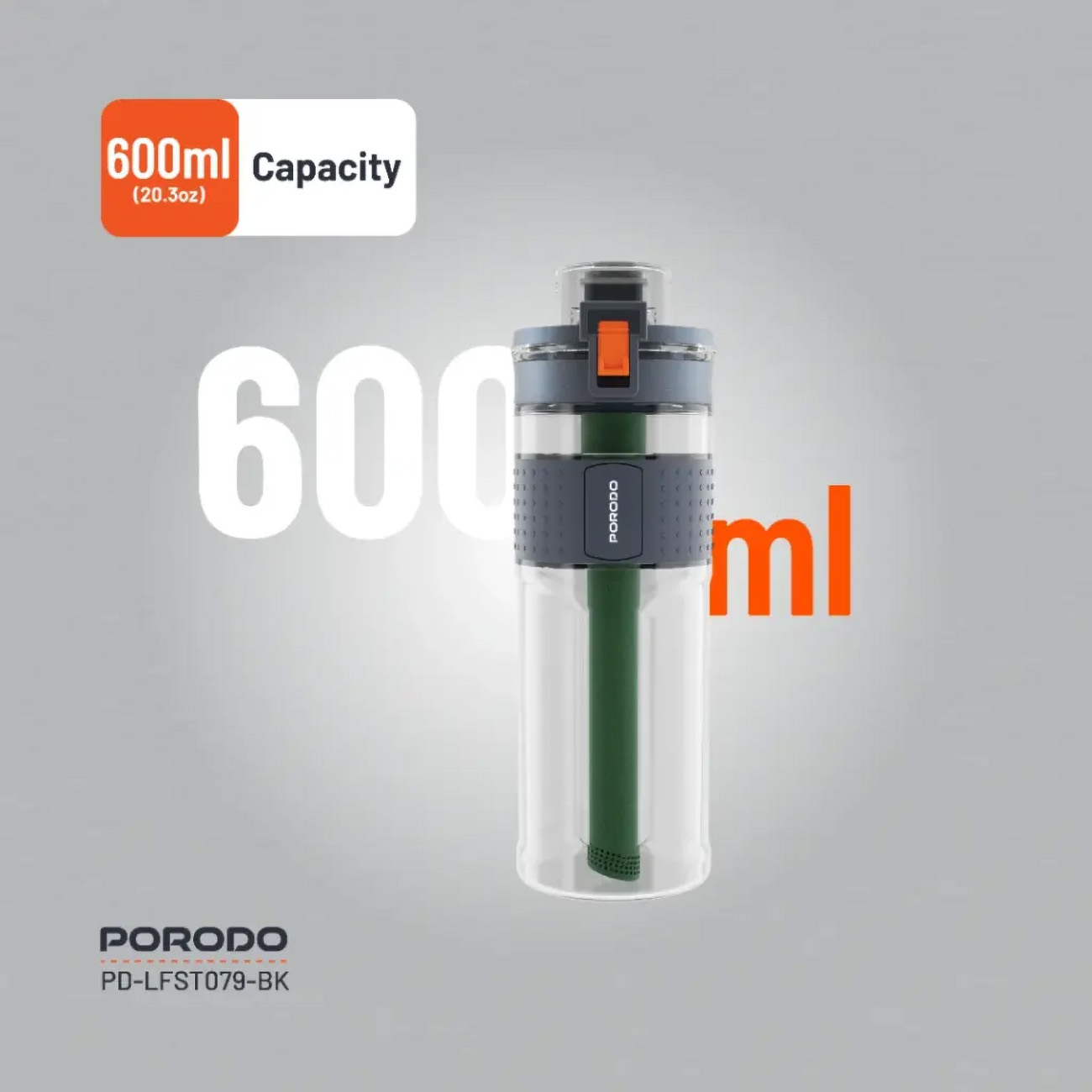 Porodo 600ml Water Bottle / With Filtration System / BPA-Free / Filter ...