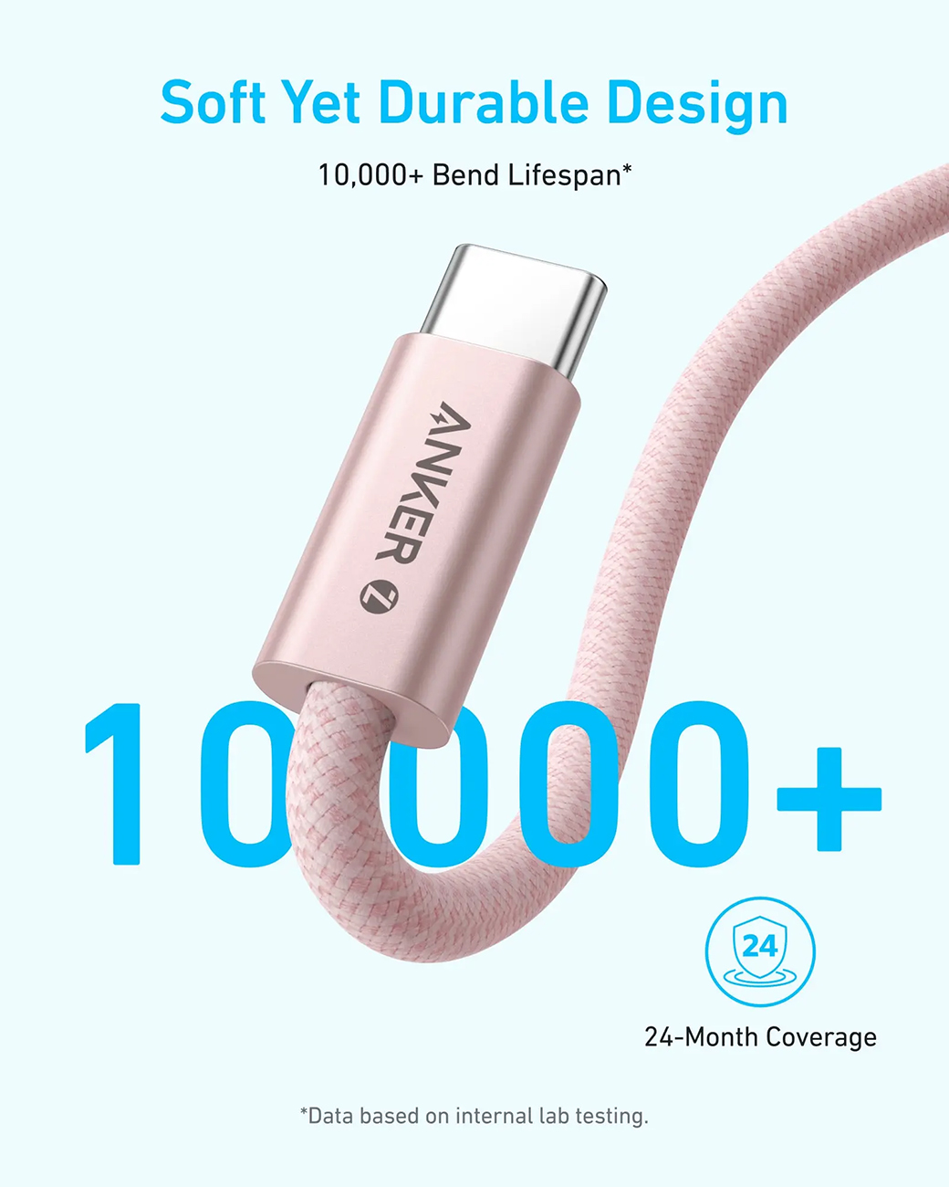 Anker Zolo Type-C To Type-C Cable / Durable Design / 2M Length / 240W ...